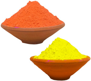 GULAL Orange And Yellow 500g Each Two Colours Packet Holi Color Powder ...