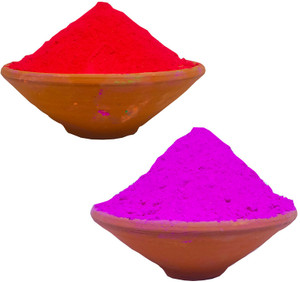 GULAL Red,Pink 500 gram Each Two Packets Holi Color Powder Pack of 2 ...