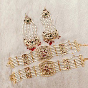 Dado sutho Alloy Gold-plated White Jewellery Set Price in India - Buy ...