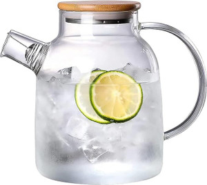 HOOLI Borosilicate Glass Water jug with Wooden lid Multi Cooker ...