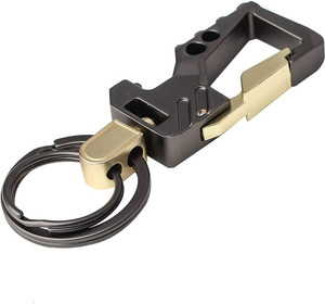 ANZ Stylish double ring hook metal Keychain for cars and bike Key Chain ...