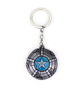 hurrio One for all Captain America Rotating Shield Silver Metallic ...