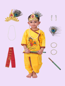 Raj Fancy Dresses Radha and krishna Dress for Kids with Jewellery ...