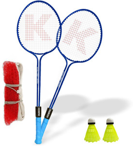KOBRO Double Shaft Racquet Set Of 2 Piece With 2 Piece Nylon Shuttle ...