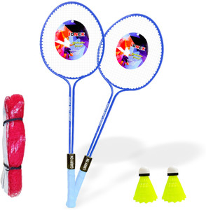 CARRY ON Double Shaft 2 Piece Badminton Racket 2 Shuttles with 1 Net ...