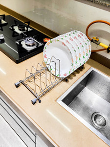 WallCare Plate Rack Stainless Steel Plate Rack Dish Rack Thali Stand ...