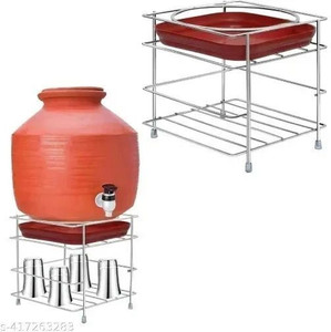 Hridya Utensil Kitchen Rack Steel Stainless Steel Matka Stand With ...