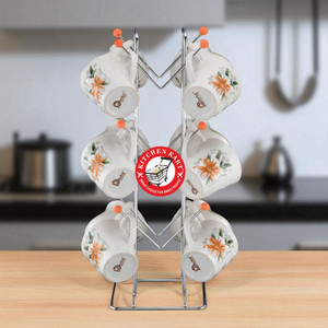 KITCHEN KART Cup Kitchen Rack Steel Stainless Steel V Cup Stand ...