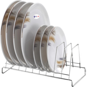 FineArts Plate Kitchen Rack Steel Stainless Steel Small Plate Stand ...