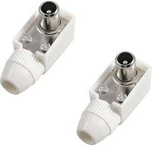 DIYtronics TV-out Cable 2 Pc TV PIN Male TV RF Coaxial Plug Connector ...