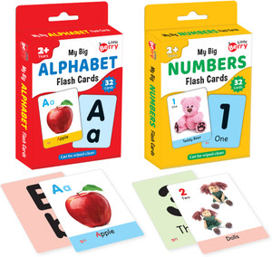 Little Berry Big Flash Cards for Kids (Set of 2): Alphabets and Numbers ...