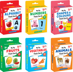 Little Berry Big Flash Cards (Set of 6): ABC, Number, Shape, Colour ...