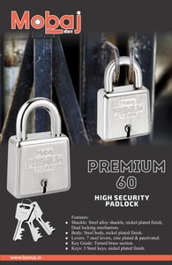 Mobaj Premium 60MM Padlock - Buy Mobaj Premium 60MM Padlock Online at ...
