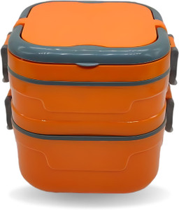 Flipkart.com | Prahaan Stainless Steel Round Shape Lunch Box For Kids 2 ...