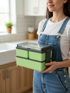 plizzo kitchenware Primium Qulity 3 Compartment Office,School And ...
