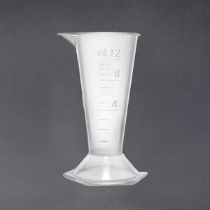 TRUEKIT Transparent Plastic Beaker Cup Conical Measure with Graduation ...