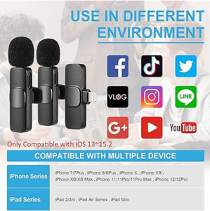 YAROH UP-K9 Wireless Lapel Microphone K9 USB C Cordless Clip On Mic ...
