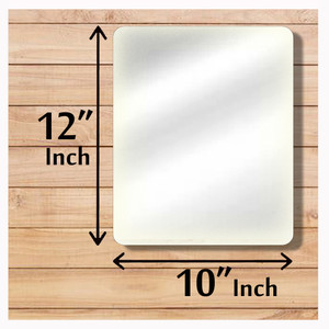 RannS 10" × 12" Inch Rectangular Mirror, 3.5mm thick / No Drill ...