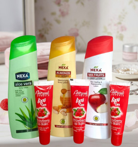 Nexa Fair Tone 3 Piece Body Lotion With 3 Piece Lip Balm Any Flavor ...