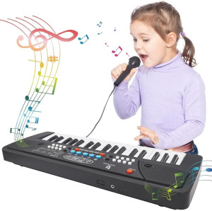 KHYALI 37-Keys Piano Toy with USB Cable, Microphone & Song Record ...