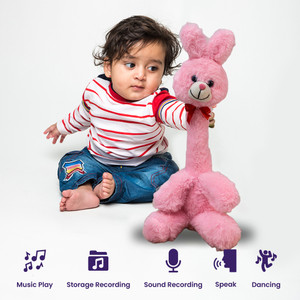 Goodtime Dancing Rabbit Talking Plush Toy with Singing & Repeats What ...