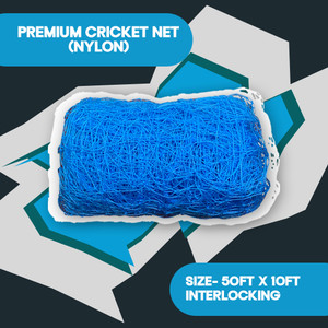 Rohinya 50x10 High quality Roof cricket net Nylon (Blue) Cricket Net ...