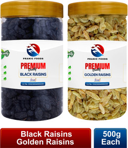pranic foods Premium Dry Fruits Combo - Black Raisins & Golden Raisins ...