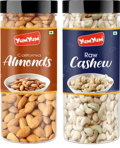 YUM YUM Premium California Almond (150g) and Cashew Nut (150g) 300g Dry ...