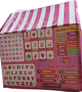 BHVMEY Preschool Tent with Educational Design – Fruits, Calendar, ABC ...