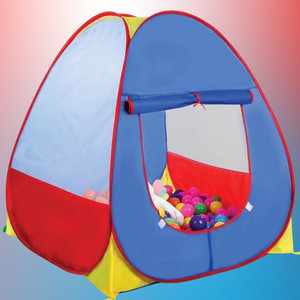 PlayMagic Triangle Pop Up with 20 Balls|Foldable Tent House|Easy to ...