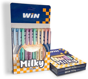 Win Milky Gel 30 Blue Pens | 0.7 mm Tip | Smudge Free Writing | School ...