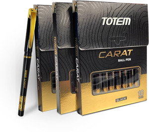 TOTEM Carat 30 Black Pens | 0.7 mm Tip | Smooth Writing | Office ...