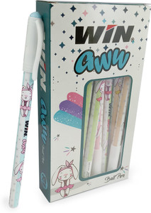 Win Aww 60 Blue Pens | Cute Design | 0.7 mm Tip | Pens for Writing ...