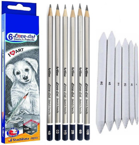 Definite Artline 6pc Love-Art Sketching / Drawing Pencil Set + 6pc ...