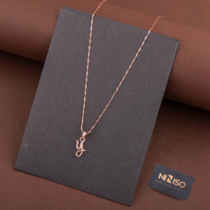 NINISO Alphabet Letter Y Rhodium Cubic Zirconia Alloy Pendant Set Price ...