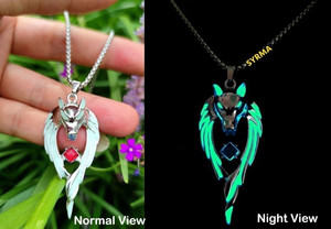 syrma Wolf Glow in the Dark Pendant for Men and Women, Glowing/Radium ...
