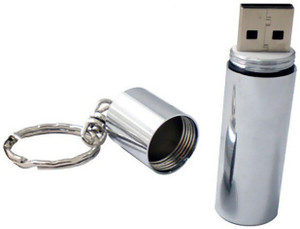 Nexshop Metal Battery Tube Shape USB Drive with Keychain 4 GB Pen Drive ...