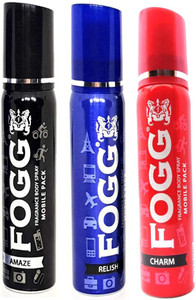 Fogg Amaze, Charm & Relish Combo Pack Parfum Body Spray 25ml Pack Of 3 ...