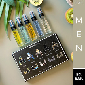 BRIT ACCENT | Perfume Gift Pack for Men | 5 x 8ml | Premium Fragrances ...