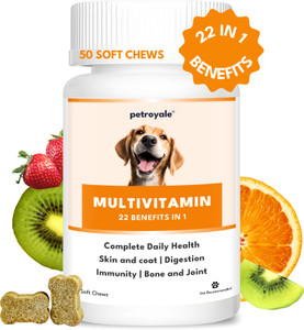 Petroyale Dog Multivitamin Tablet | Pet Health Supplement | Dog Bone ...