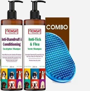 ROMSAY Anti-tick Shampoo 200 ml + Anti Dandruff & Conditioning 200 ml ...