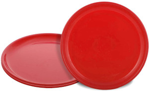 AWICKTIK Gloss Finish Microwave Safe & Unbreakable Plastic Round Full ...