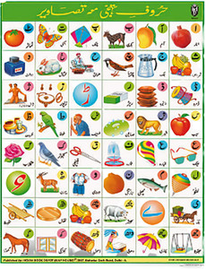 Urdu Alphabet Chart Without Pvc Rollers School Classroom Chart ...