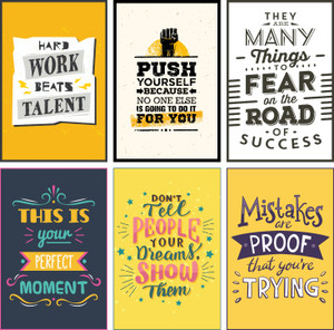 Combo Pack of 6 HD Motivational Wall Posters and Inspirational Quotes ...