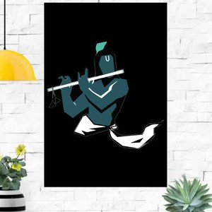 Krishna Frameless Wall Poster, High-Quality Krishan Ji Graphics Wall ...