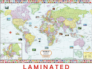 World Map : Political - Wall Chart Paper Print - Maps, Educational ...