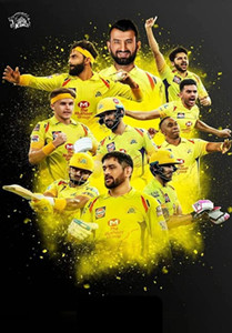 IPL Cricket Team CSK Chennai Super King M.S Dhoni Photo Poster_iplms5_1 ...