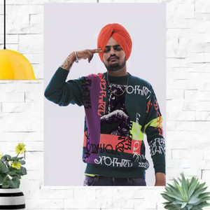 Sidhu Moosewala Frameless Dhaka Song Wall Poster, High-Quality Graphics ...