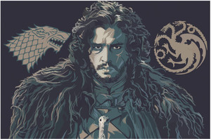 Jon Snow Poster Art | Game Of Thrones Posters For Room Paper Print - TV ...