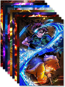 Anime poster Set of 10 Mix Anime Wall Posters for Room Size A4 Fine Art ...